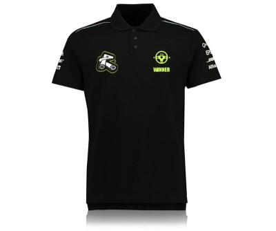 China Breathable and Soft Mens Elastane Cotton Polo Shirt Custom Printed Logo and Fabric for sale