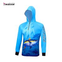 China Fully Sublimation Print Custom Logo 100% Polyester Quick Dry Sun Protect Fishing Suit for sale