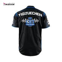 China Unisex Wicking Breathable Polyester Shirt with Custom Logo Printed Black Sportswear for sale