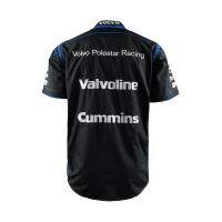 China Unisex Wicking Breathable Polyester Shirt with Custom Logo Printed Black Sportswear for sale