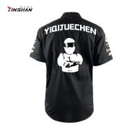 China Motorcycle Auto Racing Sportswear 100% Polyester Short Sleeve Shirt with Custom Logo for sale