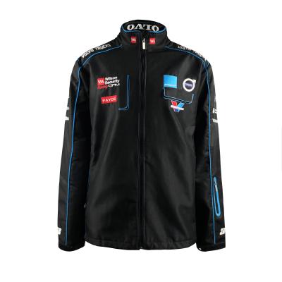 China Unisex Adults Black Windproof Cotton Poly Sports Jacket with Looking Design and Guaranteed for sale