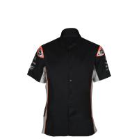 China Unisex Black Cotton Golf Sports Shirt with Moisture-Wicking and Quick-Drying Fabric for sale