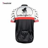 China Breathable Men's Short Sleeve Teamwear Club Cycling Jersey with Custom Logo Printing for sale