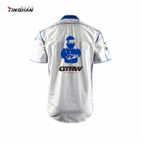 China Custom Request Printing Sublimation Men's Racing T-shirt with Customized Color Design for sale