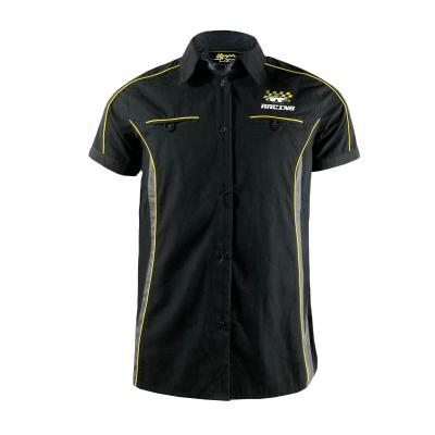 China Custom Team Name Black Polyester Printed Men's Racing T-shirt for Personalized Logo for sale
