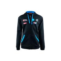 China Support 7 Days Sample Order Lead Time Black Custom Racing Hoodie Jacket with Leather for sale