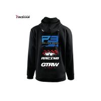 China Support 7 Days Sample Order Lead Time Black Custom Racing Hoodie Jacket with Leather for sale