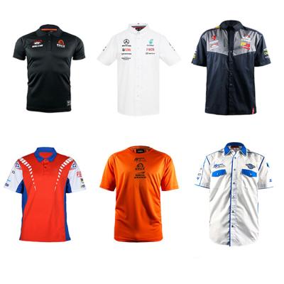 China Custom Logo Design Embroidered F1 MotoGP Moto Shirts Printing Custom Request Printing for sale
