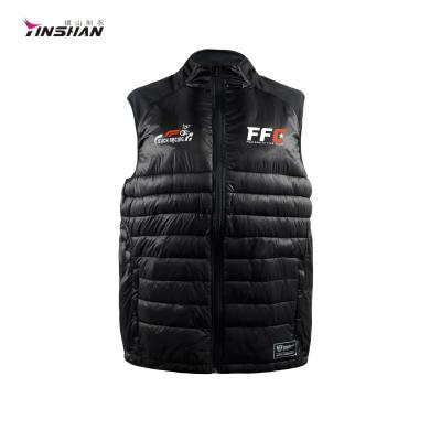 China Custom Racing Teamwear Printed Logo Design Sports Vests in Black for S/M/L/XL Sizes for sale