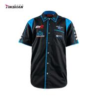 China Summer Casual Wear Custom Sublimated Short Sleeve Men's Shirt for Motorcycle Auto Racing for sale
