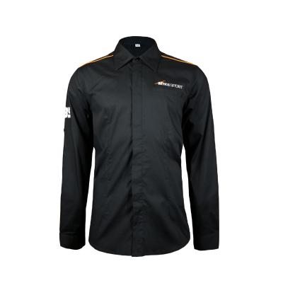 China Unisex Black Sportswear Shirts For Racing Sport with Custom Embroidery Professional for sale