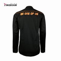 China Unisex Black Sportswear Shirts For Racing Sport with Custom Embroidery Professional for sale