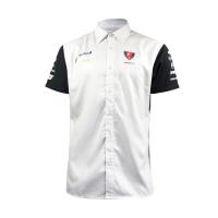 China Custom Printed Logo and Teamwear Design Black Racing Shirts for Adults in 100% Polyester for sale