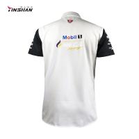 China Custom Printed Logo and Teamwear Design Black Racing Shirts for Adults in 100% Polyester for sale