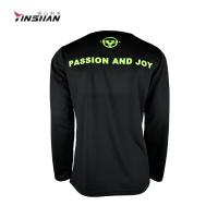 China Custom SportsWear Printed Black Long Sleeve Men's T-Shirts with Pattern Design and Print for sale