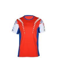 China Designer Unisex Adults Workout Polo Shirt with Custom Logo Printing and Contrast Panels for sale