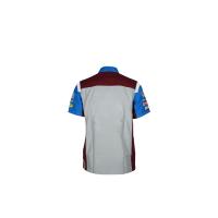 China Grey Custom Design Sublimation Summer Round Neck Drag Pullover Racing Short Sleeve Men's Polo Shirt for sale