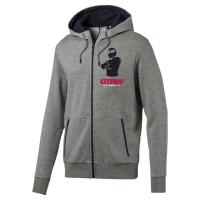 China Custom Logo Grey Wicking Breathable Sports Formula One Racing Zip Hoodie for Men for sale