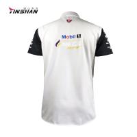 China Shirts Tops Style OEM Custom Embroidered Short-sleeved F1 Car Racing T-shirt for Teamwear for sale