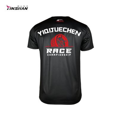China Breathable Polyester Racing T-shirt with Customized and Eye-catching Print Design for sale