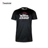 China Breathable Polyester Racing T-shirt with Customized and Eye-catching Print Design for sale