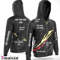 China Custom Logo Printing and Embroider 100% Cotton Men's Workout Hoodies with Zipper-up Style for sale
