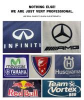 China Custom Logo Print 100% Polyester Motorcycle and F1 Racing Jacket for Automated Cutting for sale