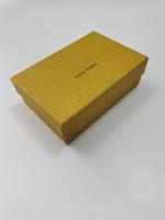 China Aseptic Small Custom Packaging Boxes Embossed Square Golden Colors for sale