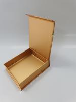 China Golden Custom Embossed Boxes Aseptic Flat Pack Cardboard Boxes Degradable for sale