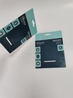 China Hard Clamshell Paper Blister Packaging Card Hot Stamping With Folding Edge for sale