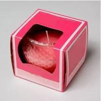 China Rigid Cardboard Candle Packaging Box Vanishing Pink Printing FSC for sale