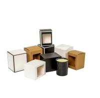 China Cardboard Candle Packaging Box Debossing Custom Perfume Boxes for sale