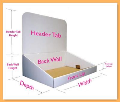 China Customized Pallet Layer Pads Cardboard Paper PDQ Counter Display Foldable for sale