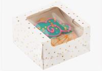 China OEM Economical Cardboard Cupcake Boxes Food Grade Takeout Bread Cake Cookie  Packing Boxes for sale