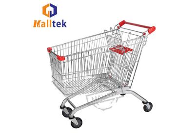 China 210L Supermarket Shopping Trolley Cart With 4 Wheel for sale