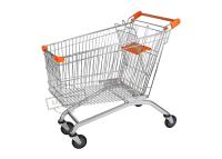 China 210L Supermarket Shopping Trolley Cart With 4 Wheel for sale