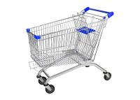 China 210L Supermarket Shopping Trolley Cart With 4 Wheel for sale