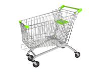 China 210L Supermarket Shopping Trolley Cart With 4 Wheel for sale