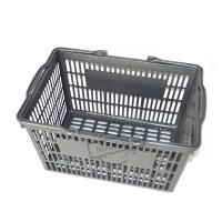 China Colourful Plastic Supermarket Shopping Basket Double Handles for sale