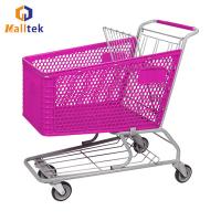 China 200L Grocery Plastic Supermarket Trolley Colourful ODM OEM for sale