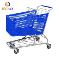 China 200L Grocery Plastic Supermarket Trolley Colourful ODM OEM for sale
