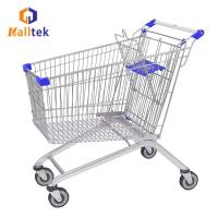 China 180L Metal Shopping Trolley Cart For Supermarket 100KGS Load for sale