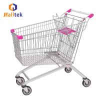 China 180L Metal Shopping Trolley Cart For Supermarket 100KGS Load for sale