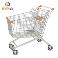 China 180L Metal Shopping Trolley Cart For Supermarket 100KGS Load for sale