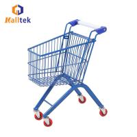 China Metal Supermarket Shopping Trolley Colourful Kids Ride With Toy for sale