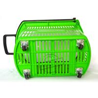 China Plastic HDPP Supermarket Basket With Wheels 45L Capacity for sale