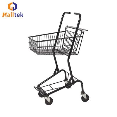 China Double Layers Supermarket Shopping Trolley For Grocery 100KG Loading for sale