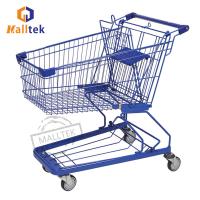 China 180l Asian-German Metal Supermarket Shopping Trolley Cart With High Load for sale