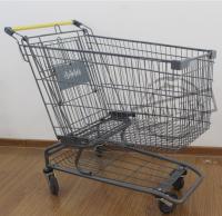 China 140kgs American Style Retail Shopping Trolleys Flat Tube Foot For Supermarket for sale